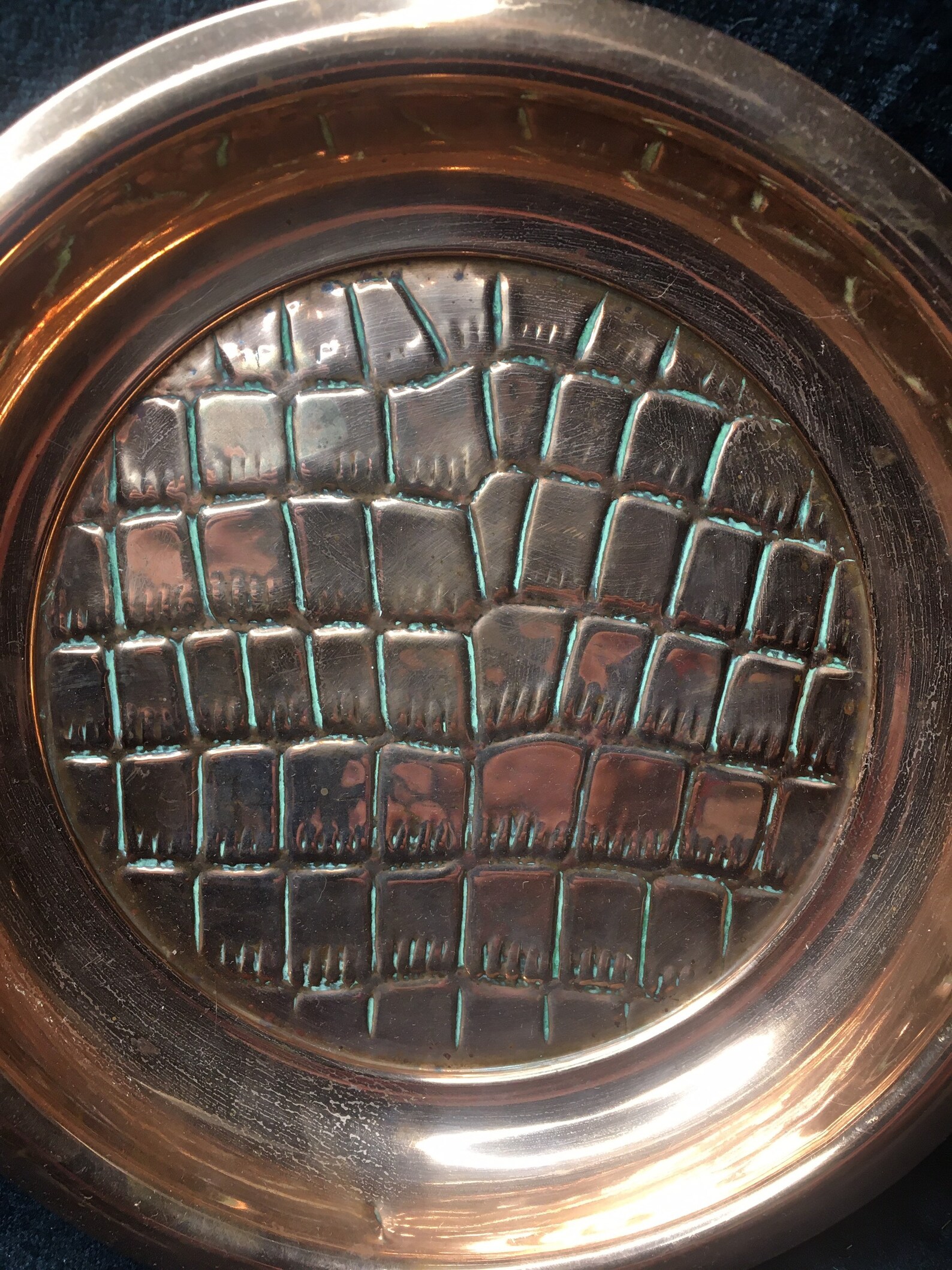 Vintage Joseph Sankey of Bilston Copper Plate / Tray Crocodile - Etsy
