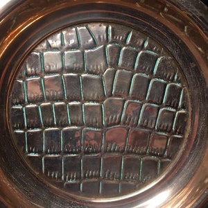 Vintage Joseph Sankey of Bilston Copper Plate / Tray Crocodile / Snake ...