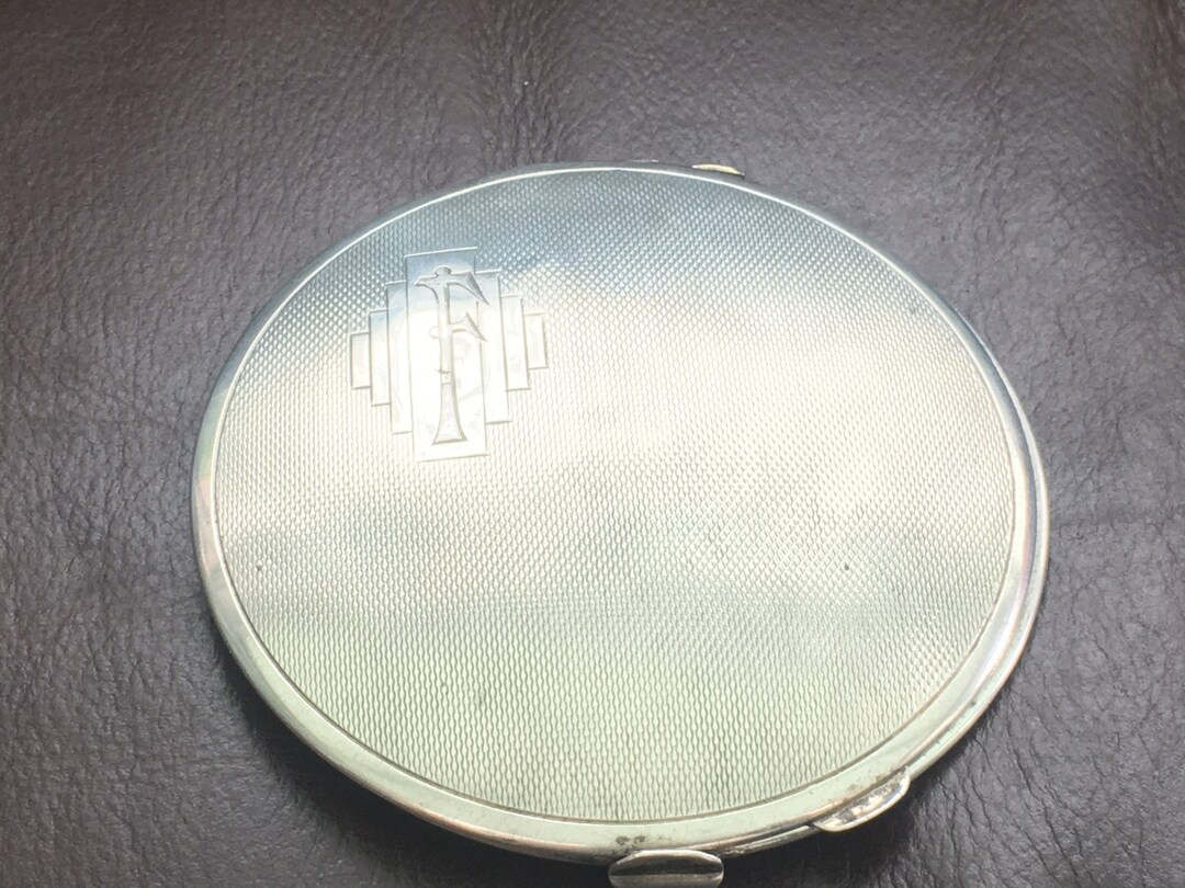 Stunning Vintage Solid Sterling Silver Powder Compact Case by B and Co ...
