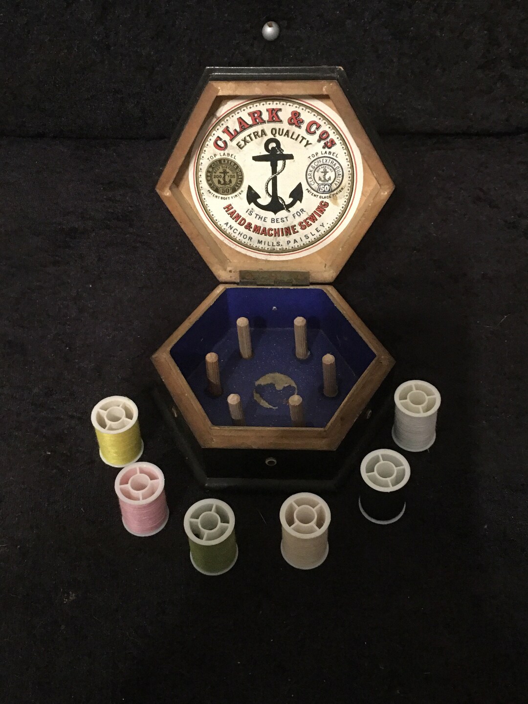 Very Rare Antique Wooden Box From the 1800s to Store Hand and Machine ...