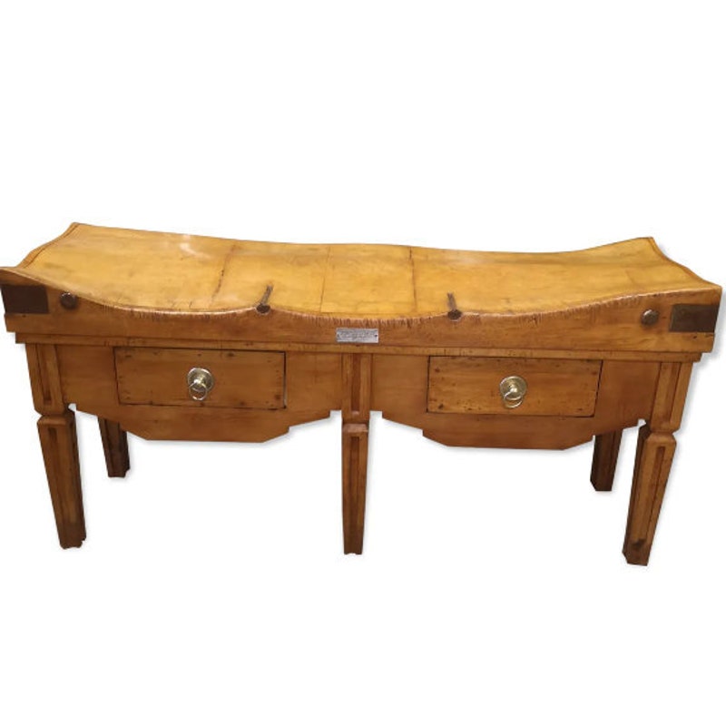Butcher Block Table - Etsy