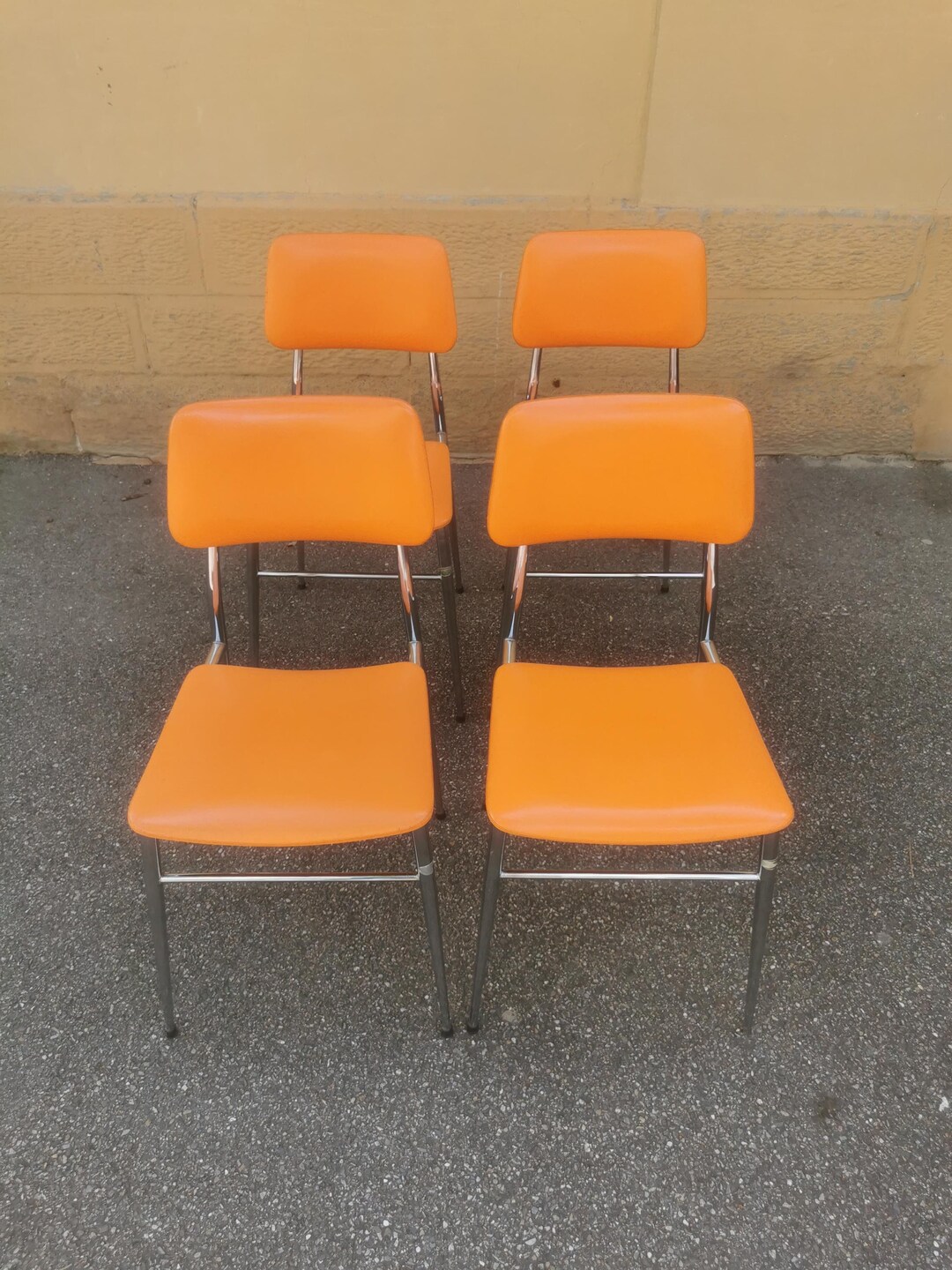Tubmenager Orange Vintage Chairs - Etsy