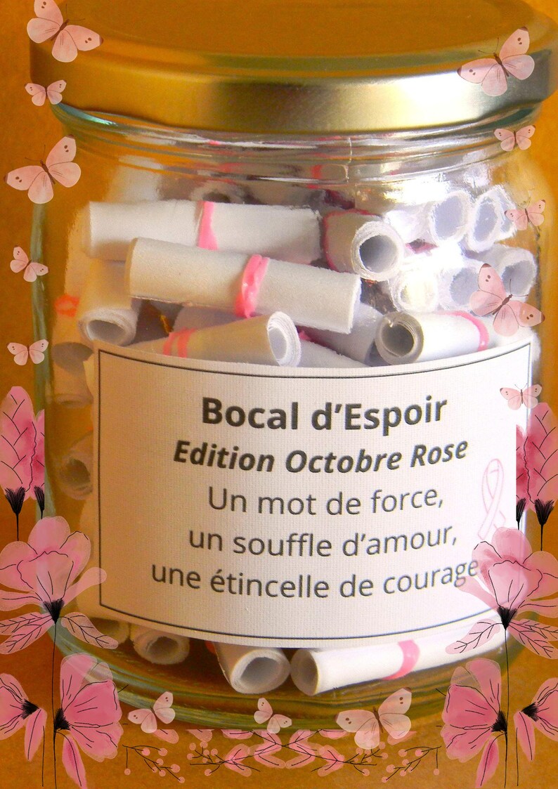 Bocal d’Affirmations Positives · Édition Spéciale Octobre Rose · 70 à 90 Messages d’Espoir ...