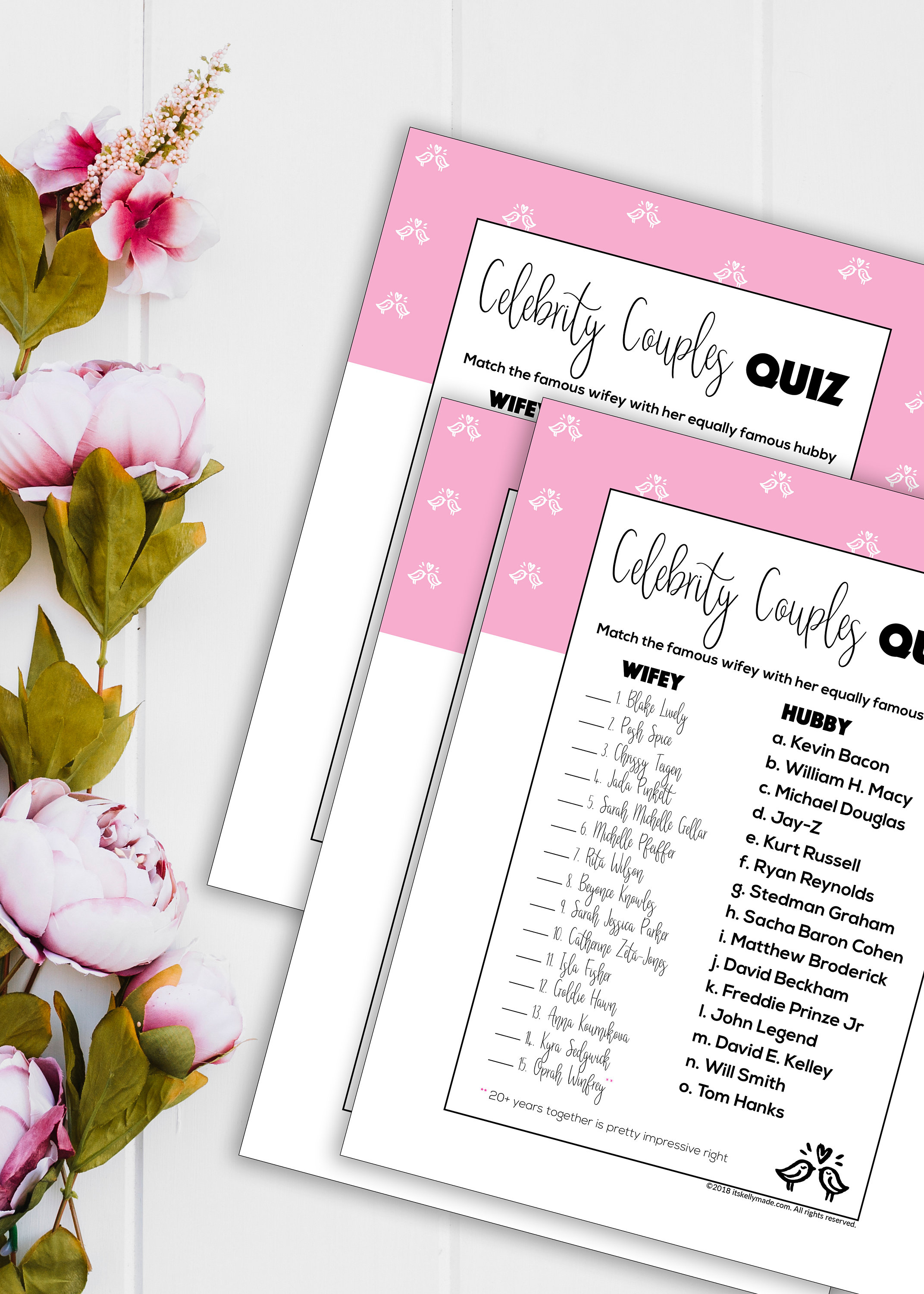 Couples Quiz | Printable Couple Quiz | Bridal Shower Game | Bridal ...