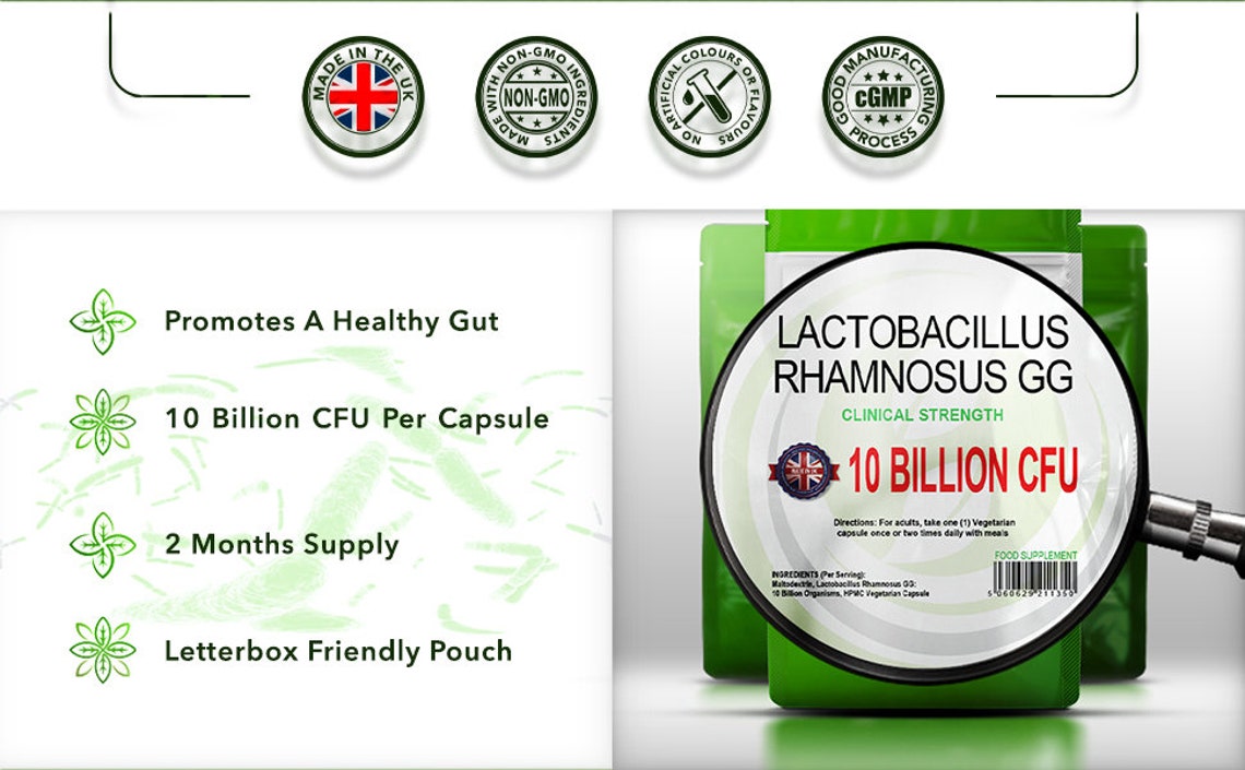 Lactobacillus Rhamnosus 60 High Strength Capsules 10 - Etsy UK