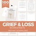 Printable Grief Worksheets INSTANT DOWNLOAD Grief Workbook Grief & Loss ...