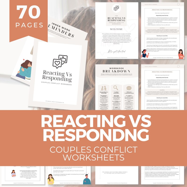 Reacting Vs Responding Worksheets Reacting Vs. Responding Conflict ...