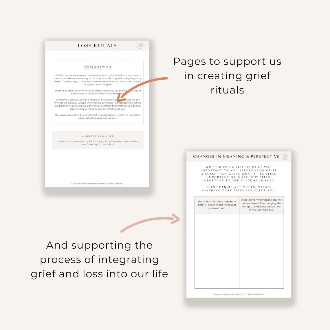 Printable Grief Worksheets INSTANT DOWNLOAD Grief Workbook Grief & Loss ...