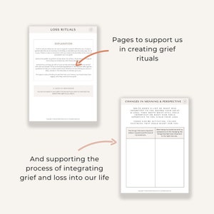 Printable Grief Worksheets INSTANT DOWNLOAD Grief Workbook Grief & Loss ...