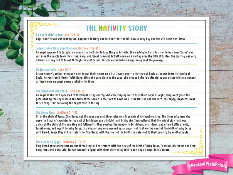 Nativity Puzzle, Story Guide, Christmas Game, Nativity Story, Nativity ...