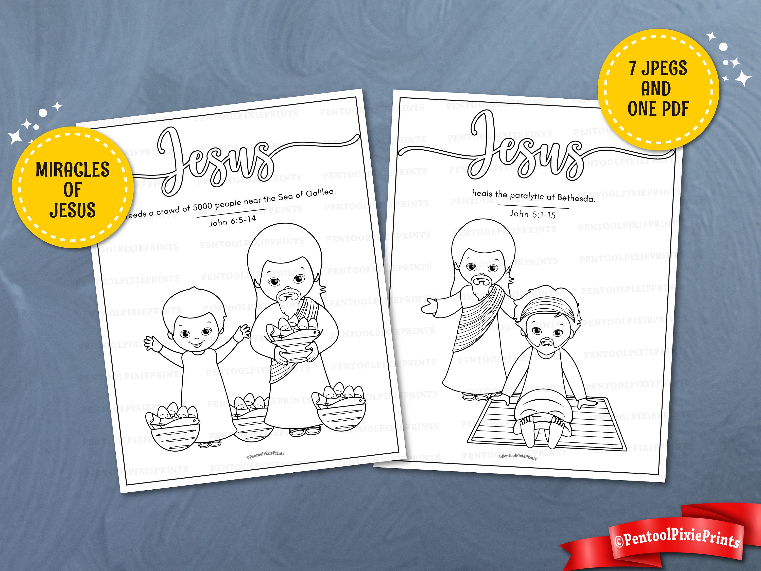 Coloring Pages Miracles Of Jesus
