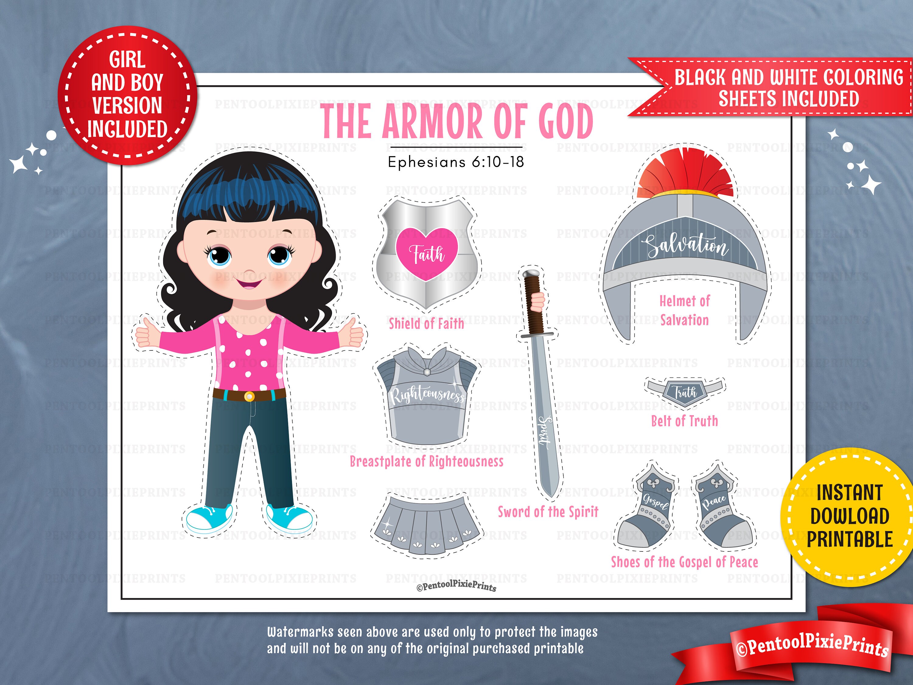 Armor Of God Paper Doll Lds