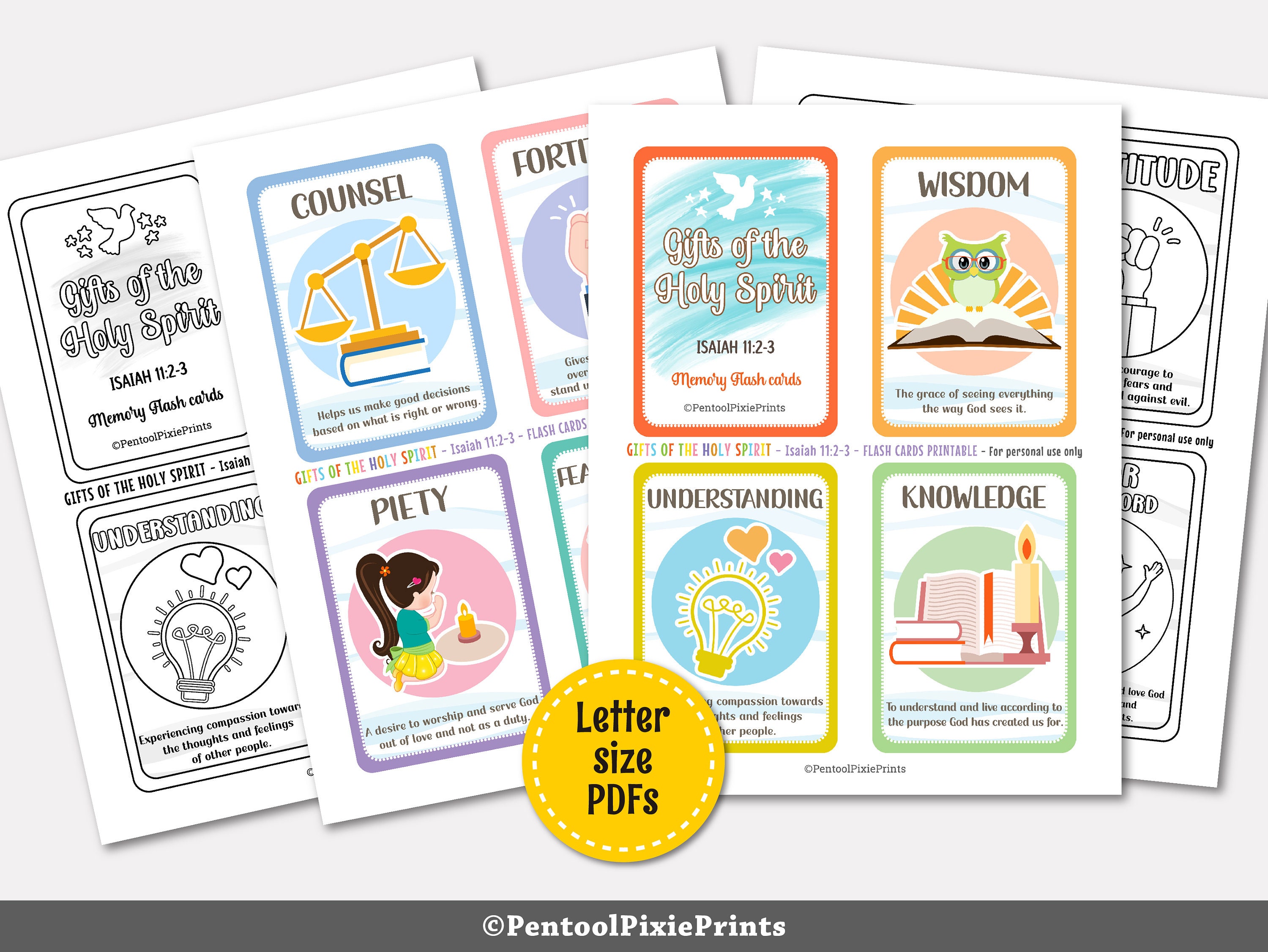 Gifts of the Holy Spirit, Flash Cards, Gifts of the Spirit, Flashcards ...