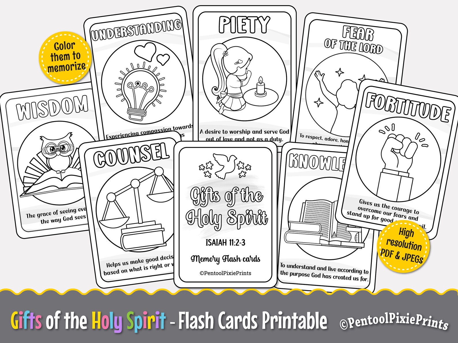 Gifts of the Holy Spirit, Flash Cards, Gifts of the Spirit, Flashcards ...
