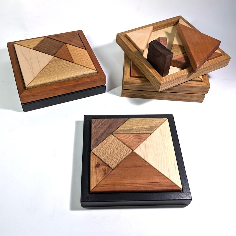 Handmade Tangram Puzzles - Etsy