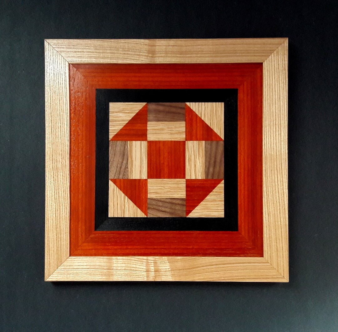 Wood Quilt Block Churn Dash Quail's Nest Wall Hanging - Etsy