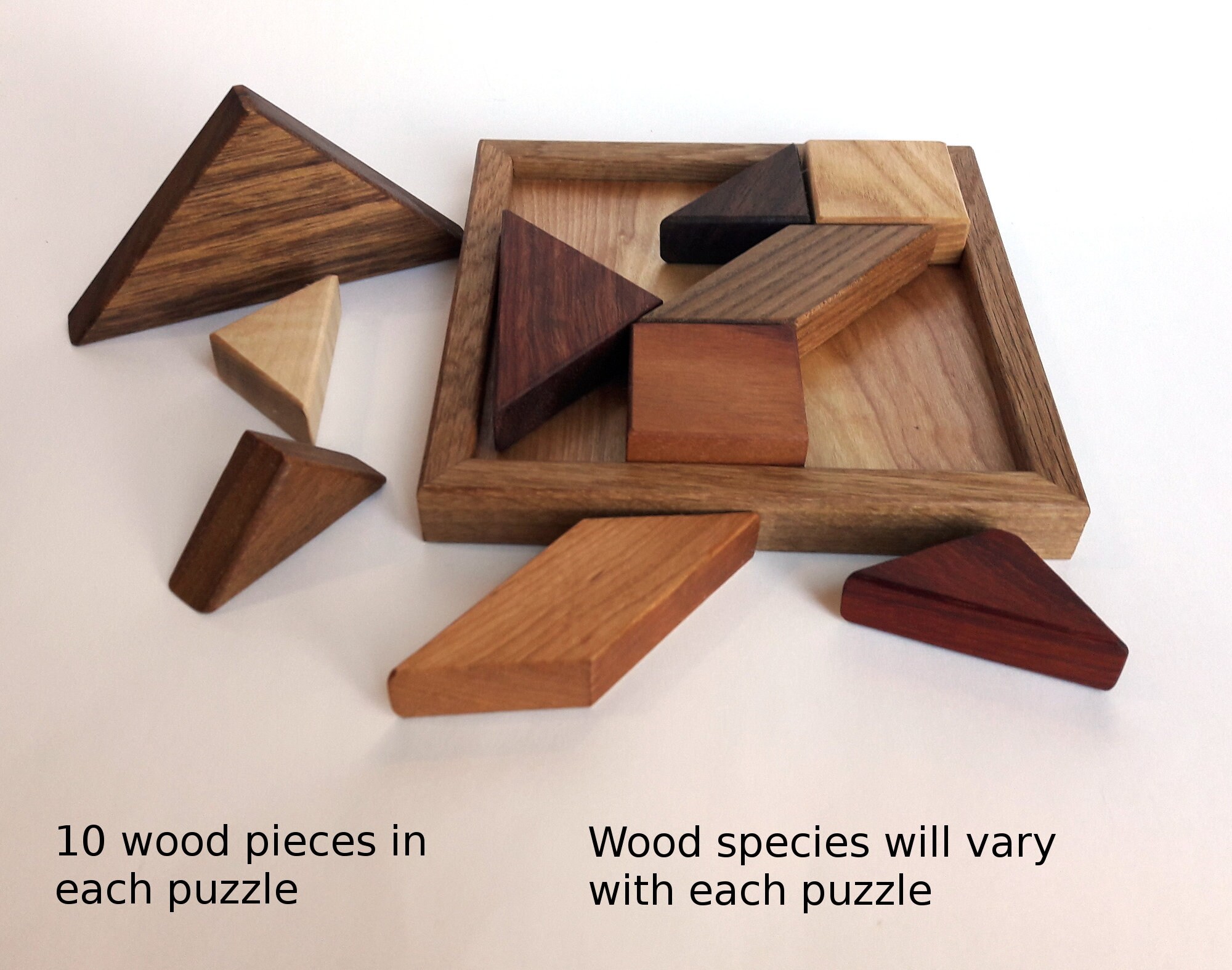 Wood Puzzle Brain Teaser, Geometric Shapes Jigsaw - Etsy