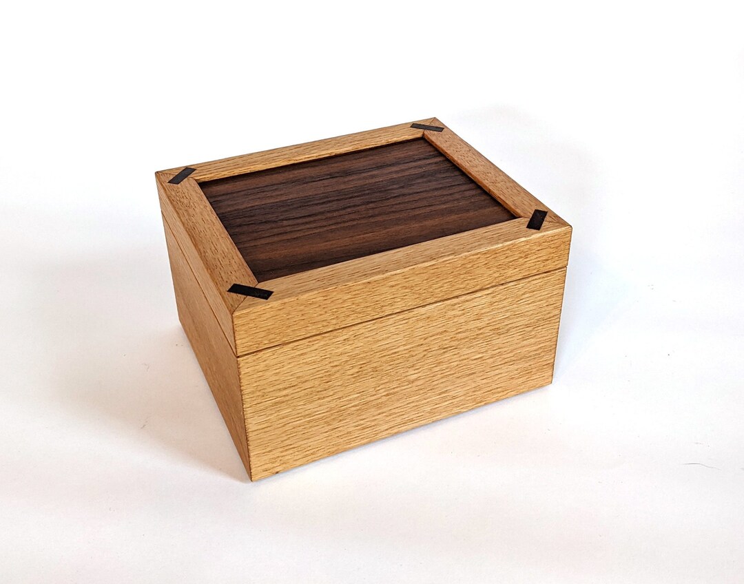 Oak Box for Jewelry, Crafting and Keepsakes - Etsy
