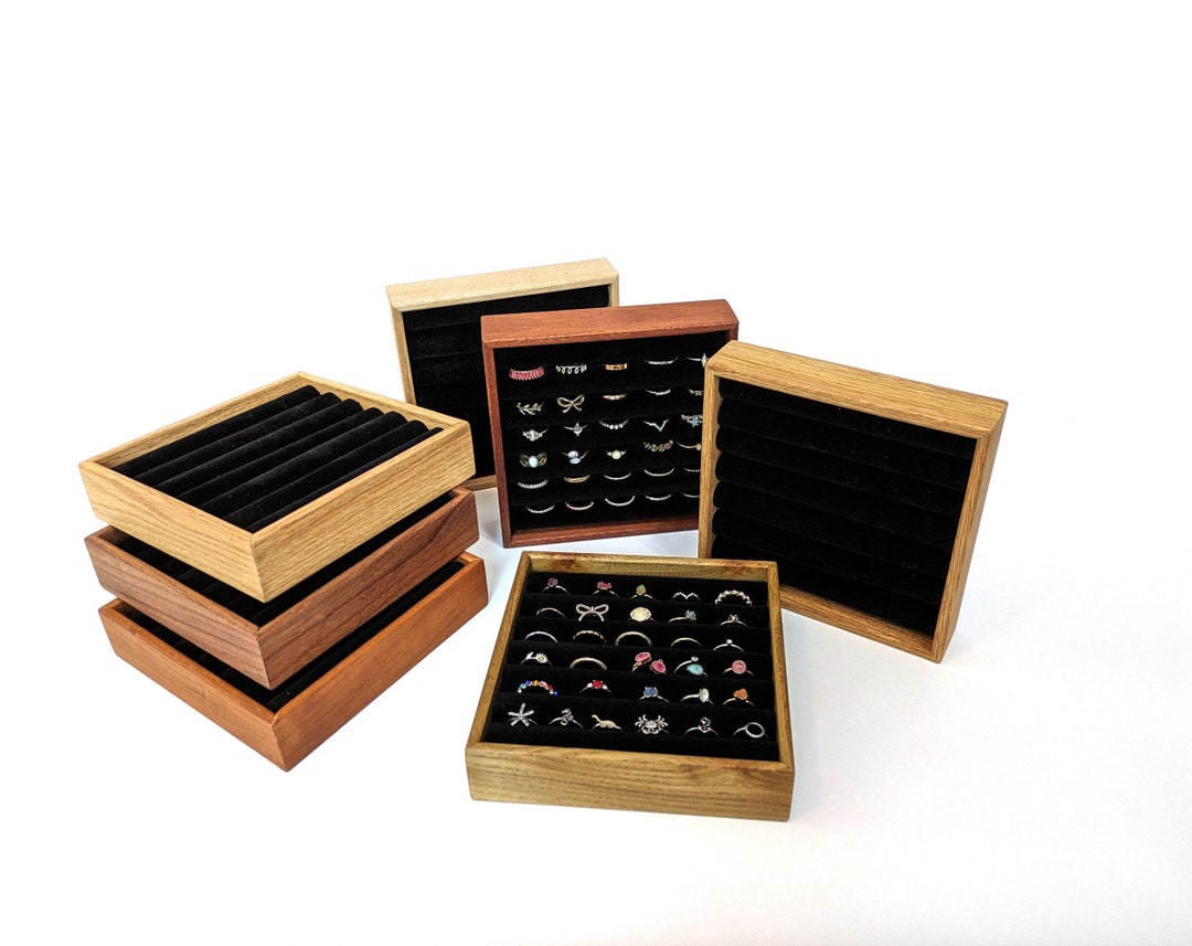 Wood Ring Tray: Cherry, Walnut, Maple, Mahogany or Oak Jewelry Box - Etsy