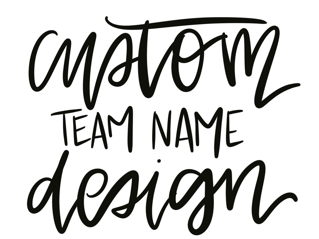 Custom Handlettered Team Name PNG File - Watercolor PNG - Heat Transfer ...
