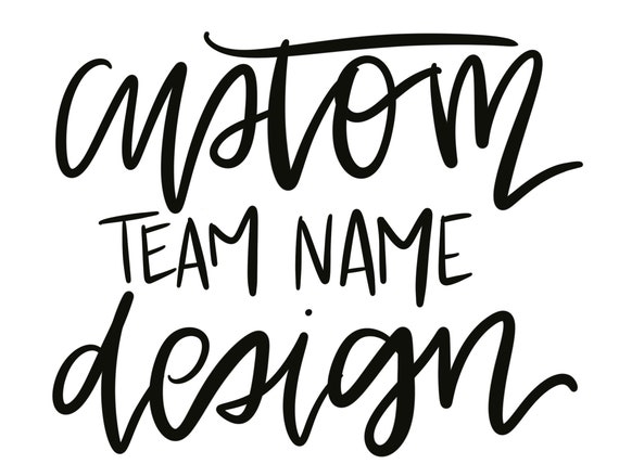 Custom Handlettered Team Name PNG File Watercolor PNG Heat - Etsy