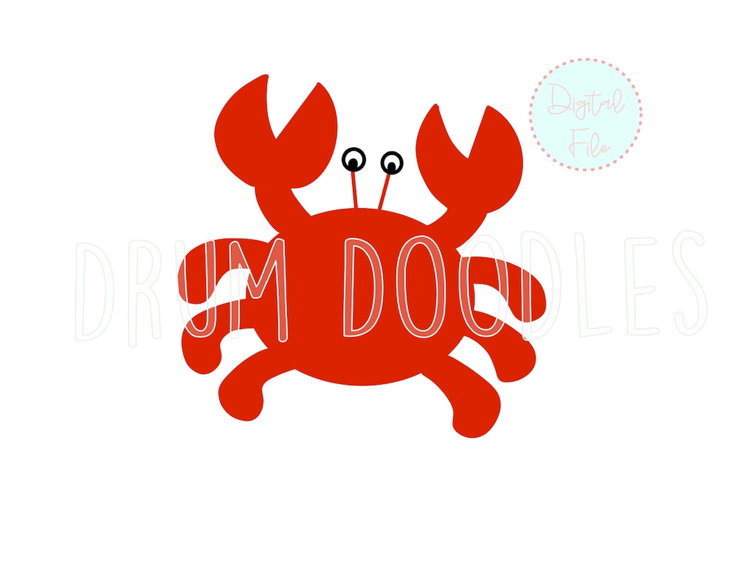 Watercolor PNG Crab - Heat Transfer Design - Sublimation Design ...