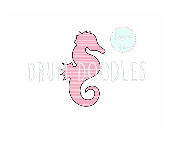 Pink Seahorse Clip Art