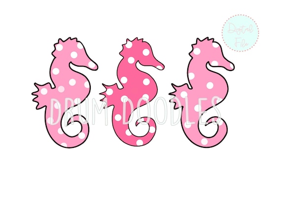 Pink Seahorse Clip Art