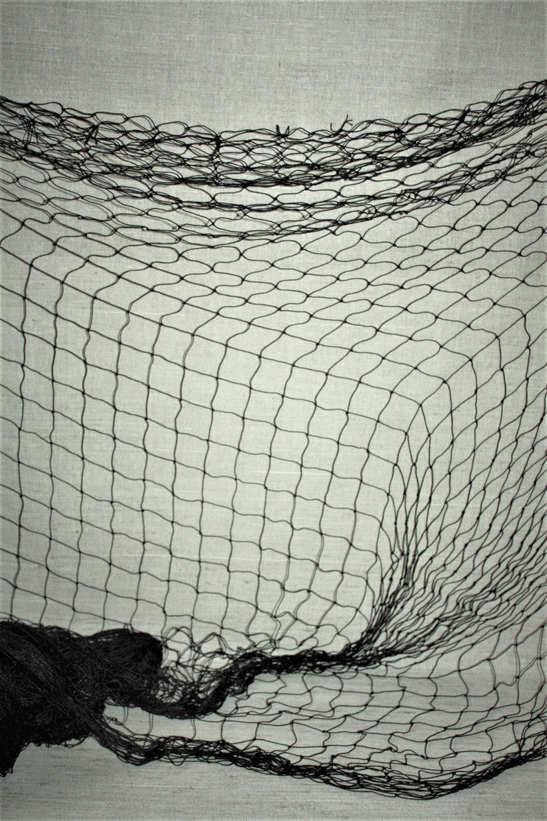 Black Small Eye Half Piece Fish Net 5.5 X 2.75 Yards=5x2.5 Meters Beach ...