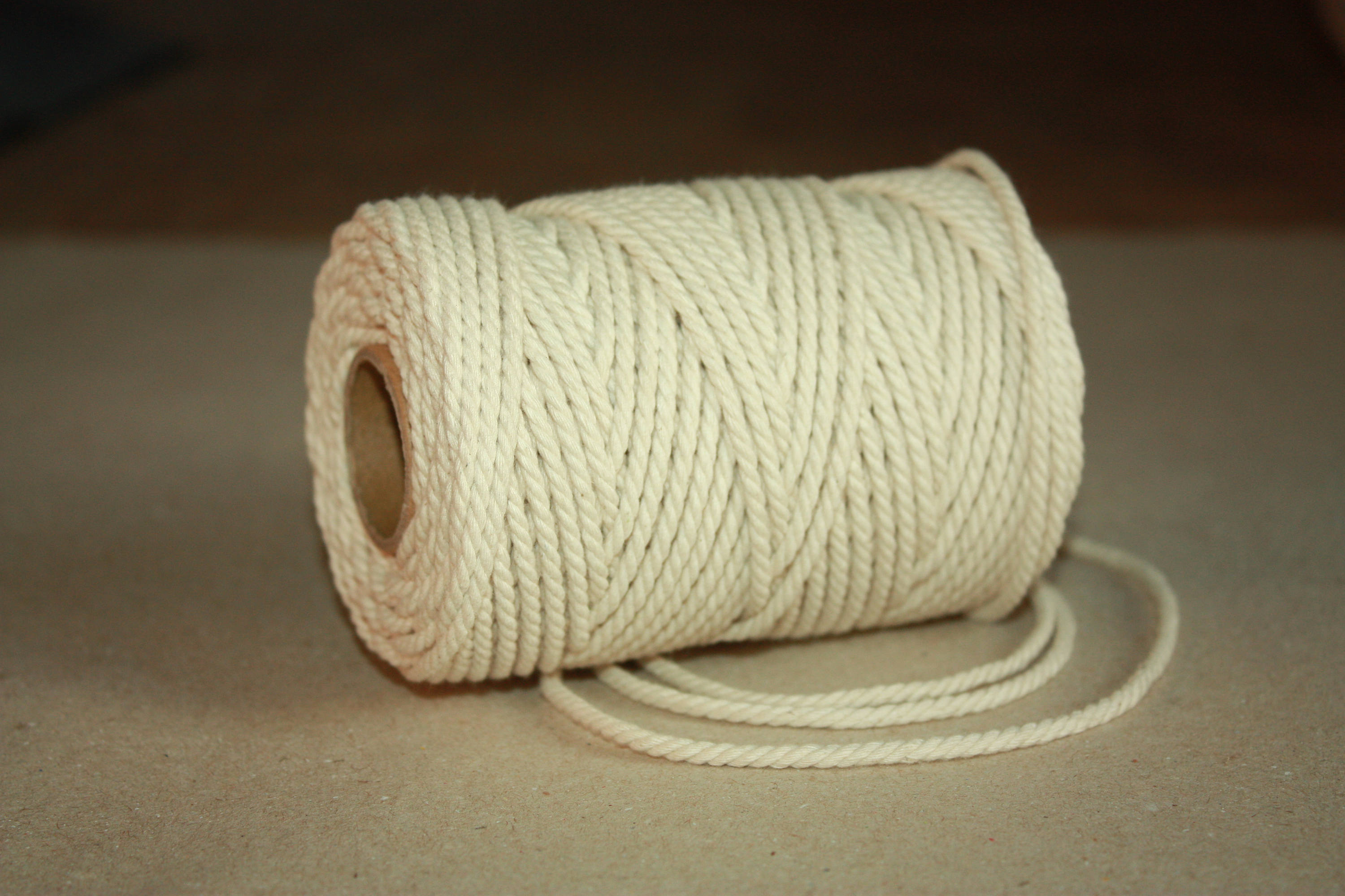 3 Mm Cotton Rope = 1 Spool = 50 Meter= 55 Yards Natural and Elegant ...