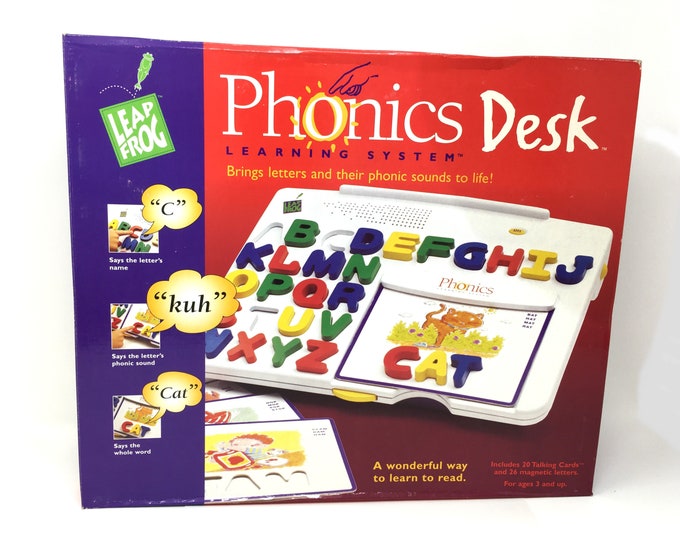 Vintage Educational Toy, Phonics Desk 1995 Leapfrog Learning System ...