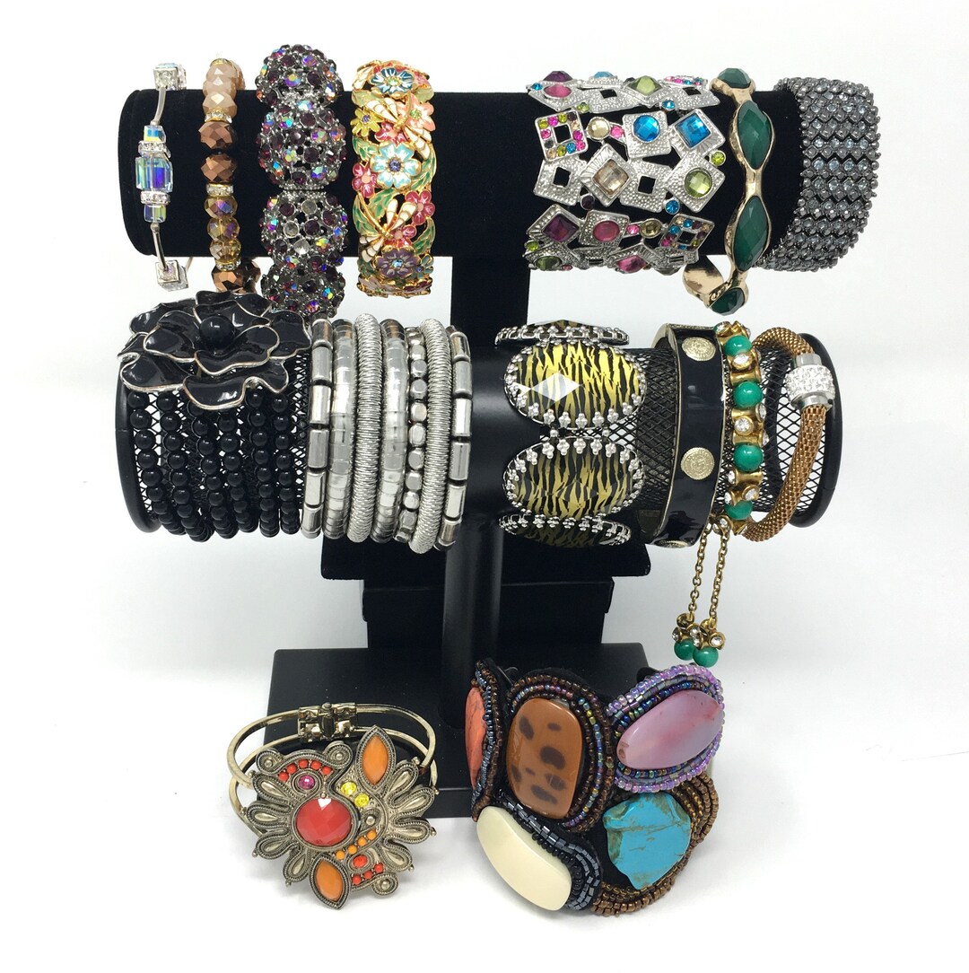 Vintage to Mod Bracelet Lot, 15 Retro and Boho Bracelets, Wearable Mix ...