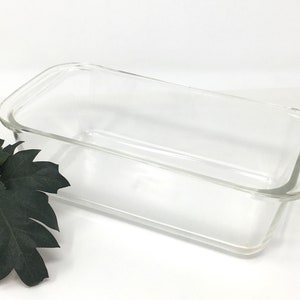 Vintage Pyrex 213 Clear Glass Rectangular Bread Loaf Pan, 1.5 L Baking ...