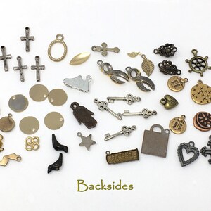 Mixed Charm Lot and Wired Bead Dangles, Over 100 Charms Stampings ...