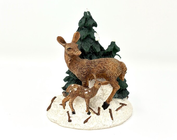 Vintage Deer Village Scenic Accessory, St Nicholas Square Figurine ...