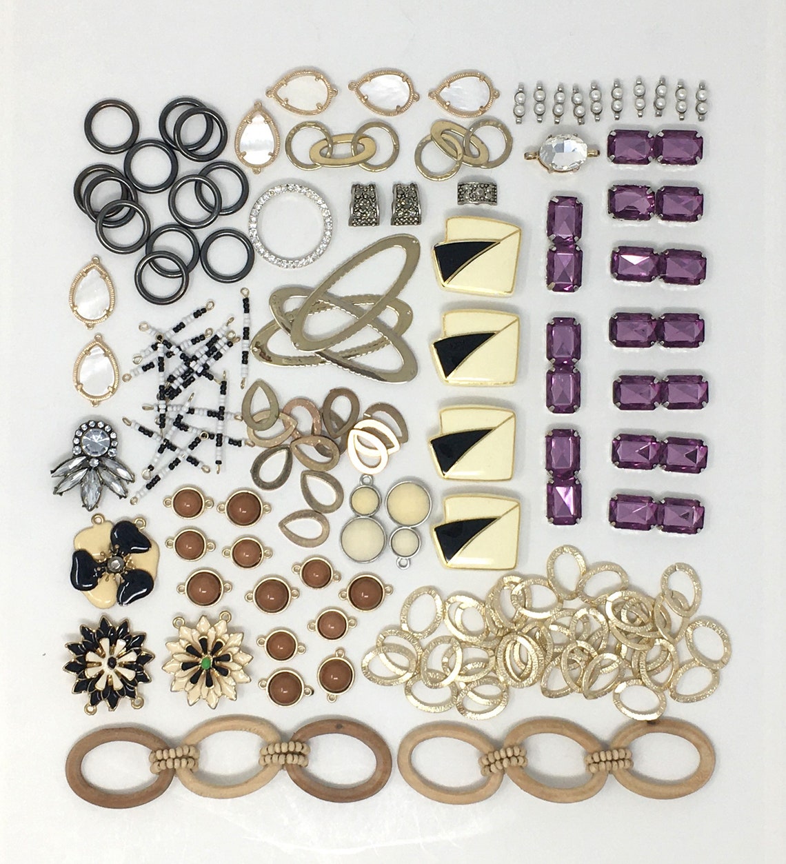 Mixed Connector Lot Over 120 Specialty Findings, Vintage to Destash ...