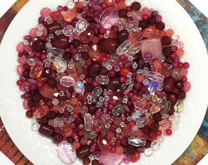 Huge 1 Lb Lot of Mixed Destash and Vintage Beads Crystal Glass and ...