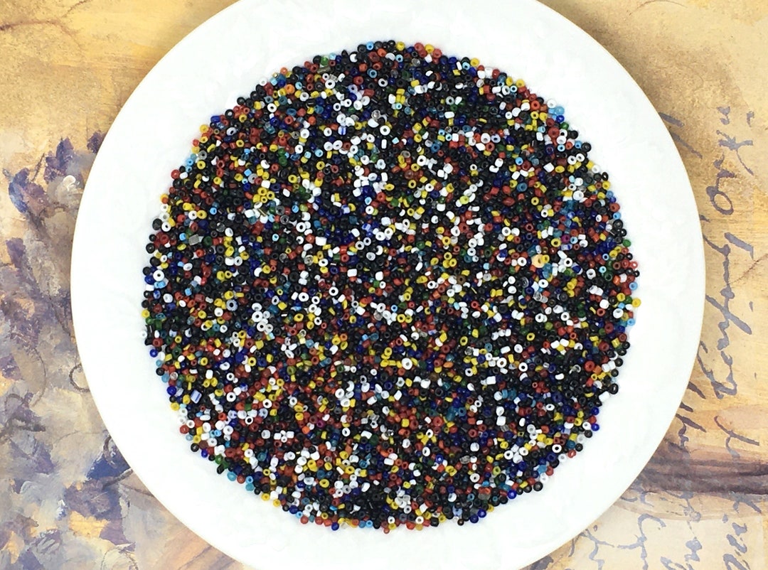 Seed Bead Mix, 198 Grams of Mixed Colors, 7 Oz Bulk Lot of Seed Bead ...