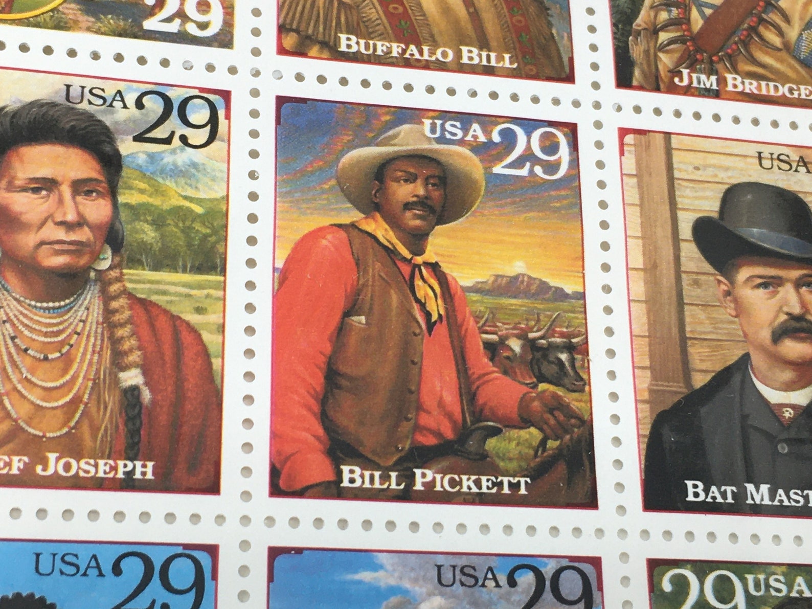 Recalled Bill Pickett Error Stamp Sheet Legends of the West | Etsy