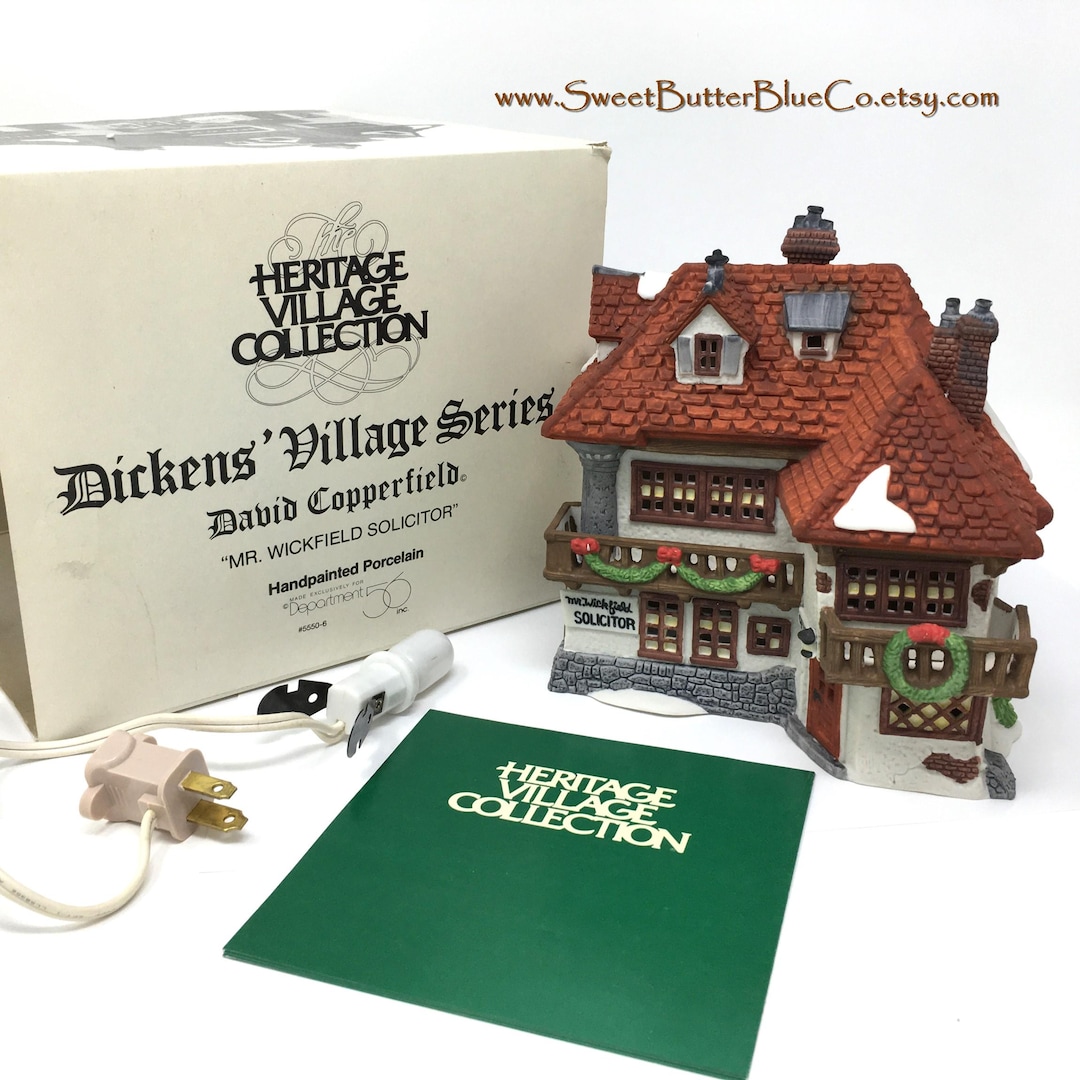 Retired Dickens Village Mr Wickfield Solicitor Building, Vintage David ...