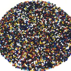 Seed Bead Mix, 198 Grams of Mixed Colors, 7 Oz Bulk Lot of Seed Bead ...