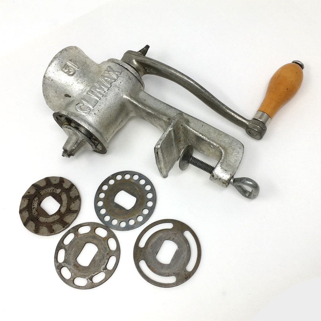 Vintage Meat Grinder Climax 51, Clamp on Table Food Grinder Chopper ...