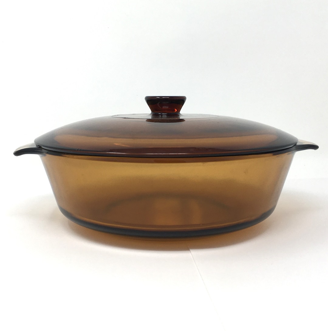 Anchor Hocking Brown Glass Casserole Dish, Vintage 438 2 QT Baking Dish ...