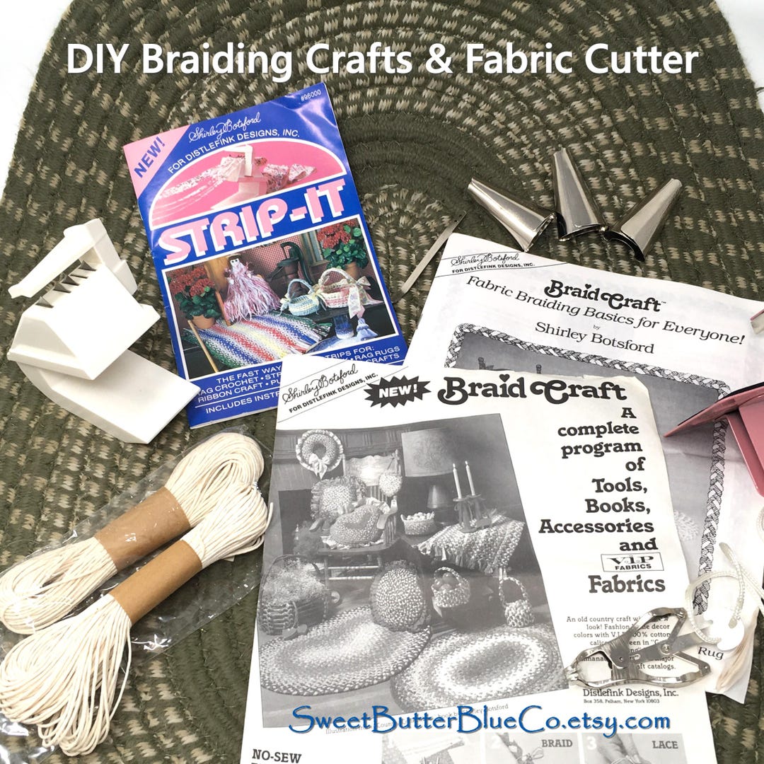 Rug Braiding Kit and Fabric Slitter Cutter Strips for Vintage DIY Rag ...