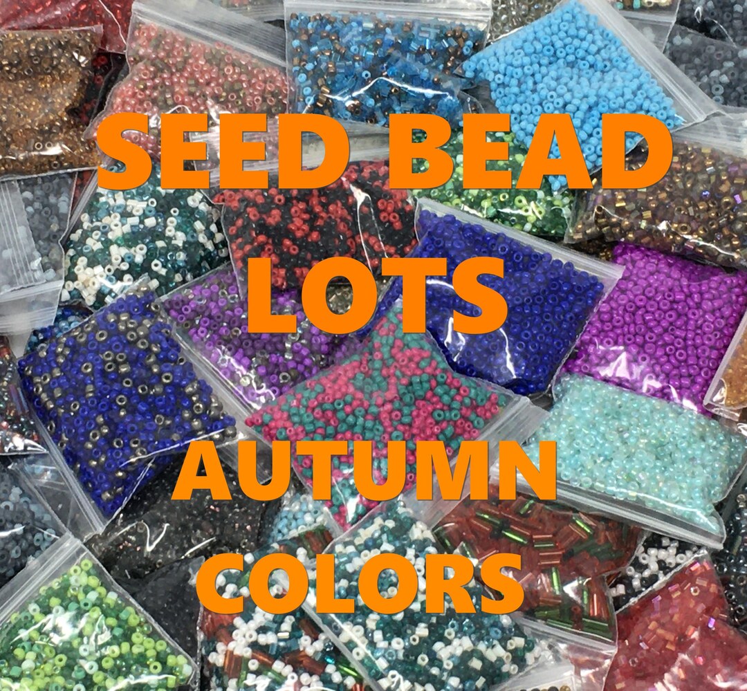 Seed Bead Lots Way Over 228 Grams, 15 Mixed Grab Bags, Over Half Lb ...