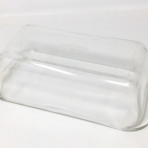 Vintage Pyrex 213 Clear Glass Rectangular Bread Loaf Pan, 1.5 L Baking ...