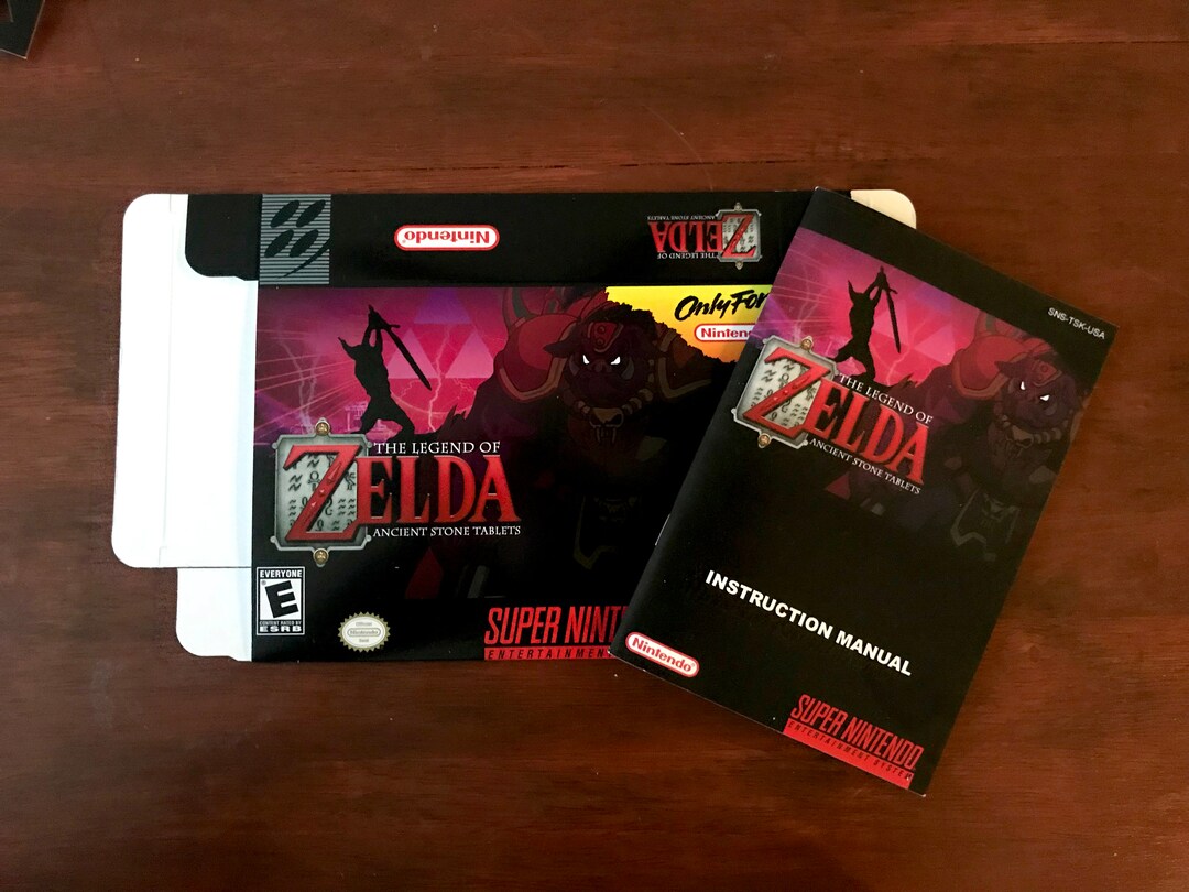 Super Nintendo SNES the Legend of ZELDA Ancient Stone Tablets Custom ...