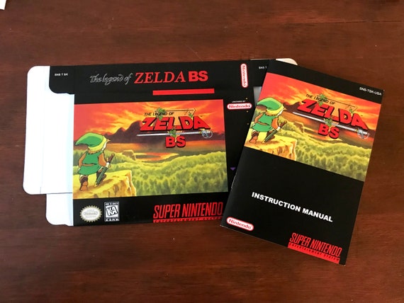 Super Nintendo SNES the LEGEND of ZELDA bs Custom box and | Etsy