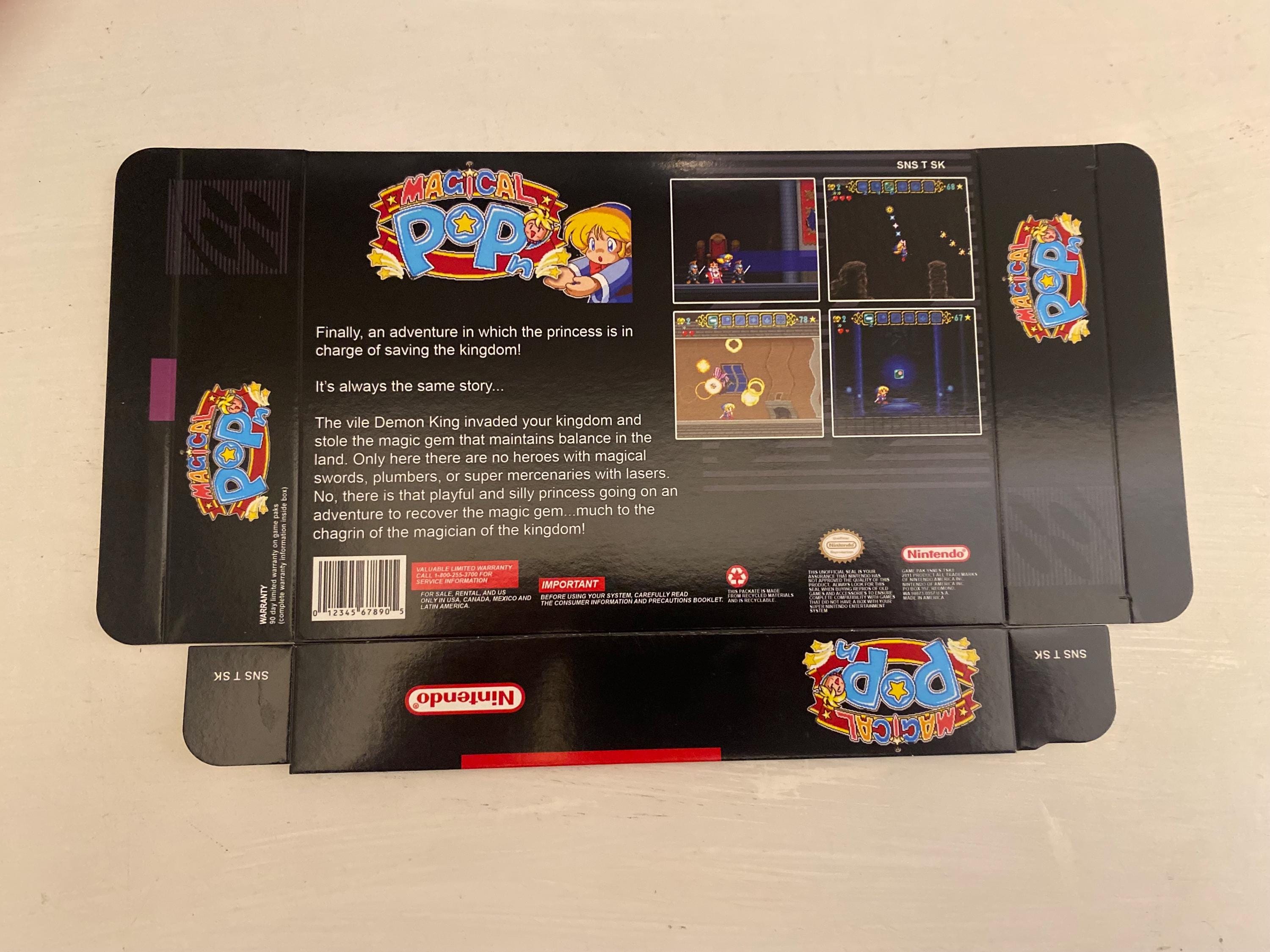 Super Nintendo SNES the MAGICAL POP N Custom Box Only - Etsy