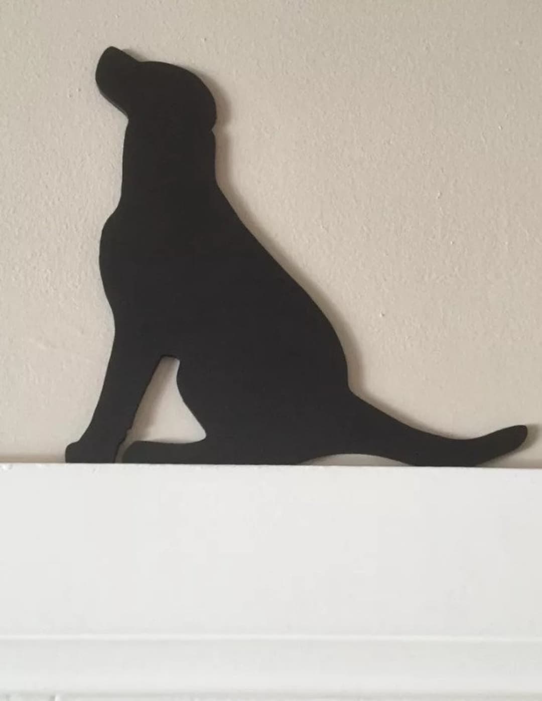 Black Labrador Door Topper Handmade Sitting on Top of Door Frame 3mm ...
